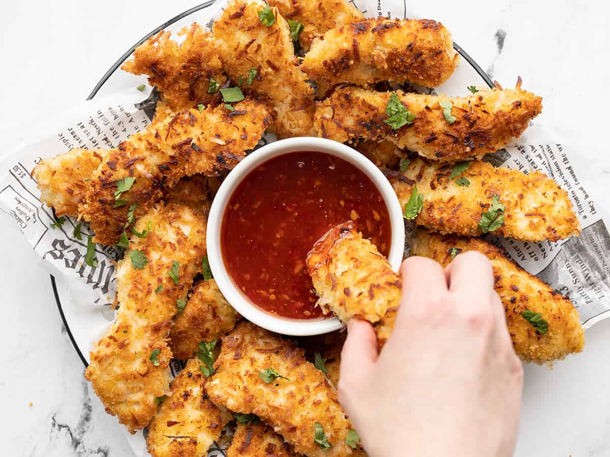 Coconut Chicken Strips With Sweet Chili Sauce Budget Bytes