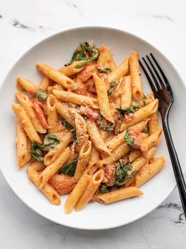 Creamy Tomato and Spinach Pasta - Budget Bytes