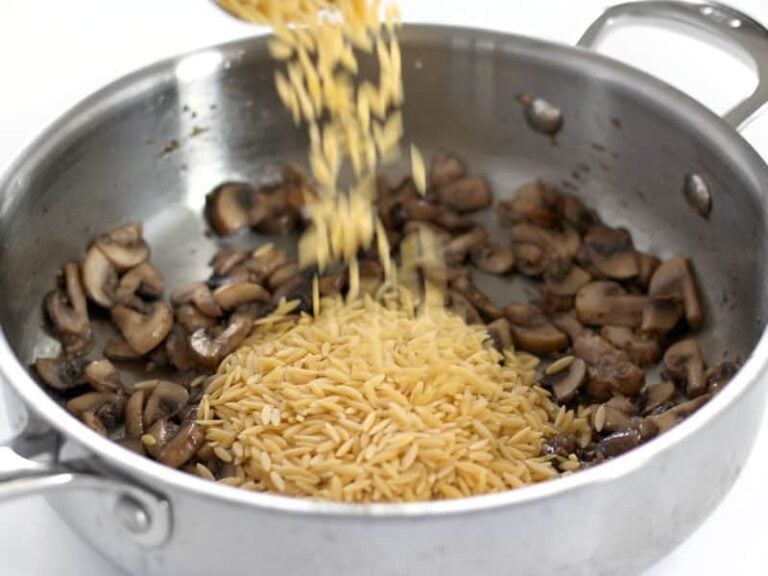 Parmesan Portobello Orzo - Budget Bytes