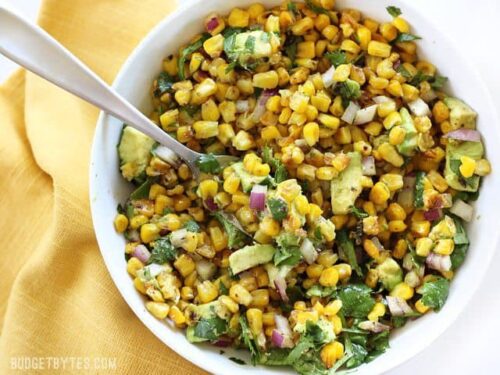 Warm Corn and Avocado Salad - Budget Bytes