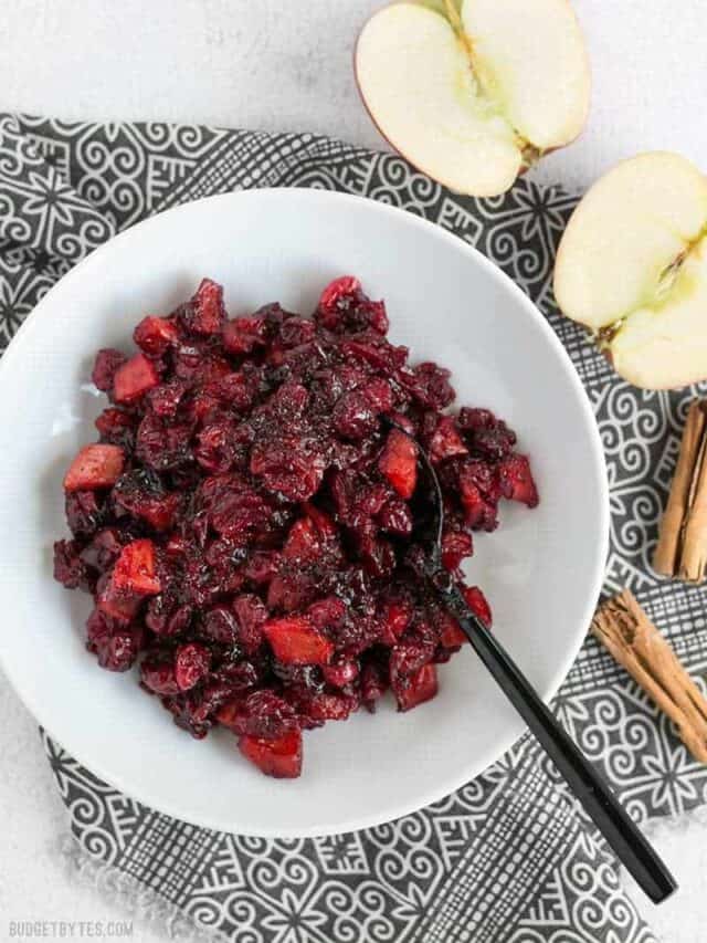 Roasted Apple Cranberry Relish - Budget Bytes