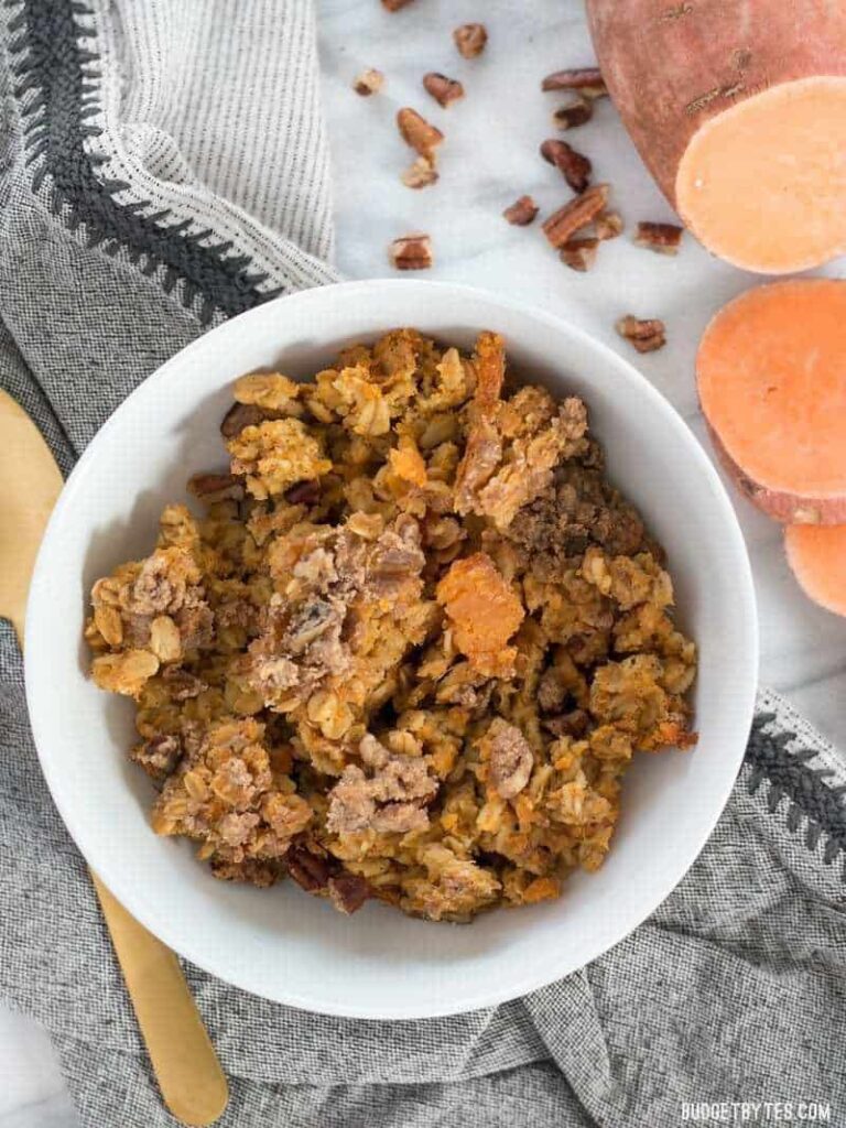 Sweet Potato Casserole Baked Oatmeal - Budget Bytes