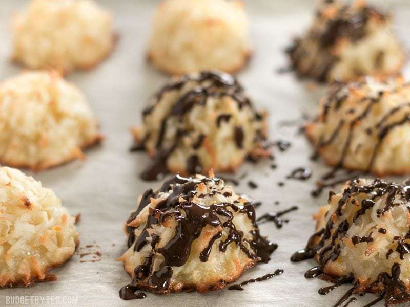 Chocolate Glazed Orange Macaroons - Budget Bytes