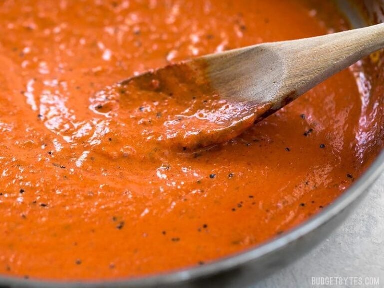 Creamy Roasted Red Pepper Sauce - Budget Bytes