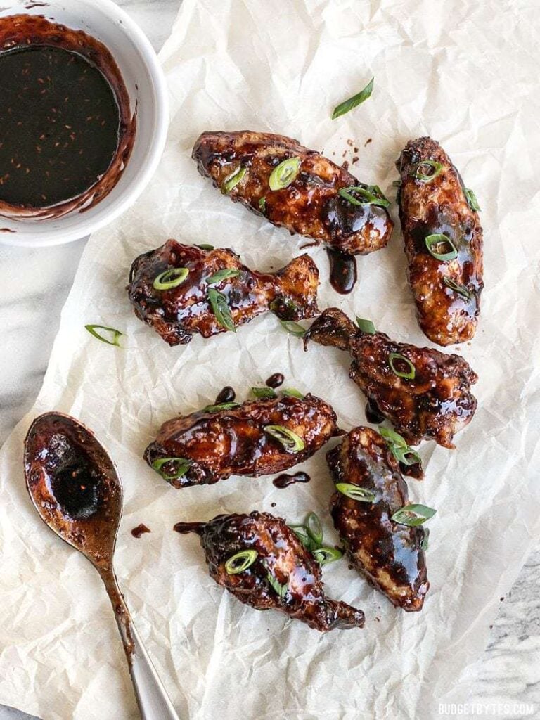 Raspberry Balsamic Baked Chicken Wings - Budget Bytes