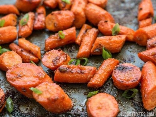 Maple Miso Roasted Carrots - Simple Side Dish - Budget Bytes