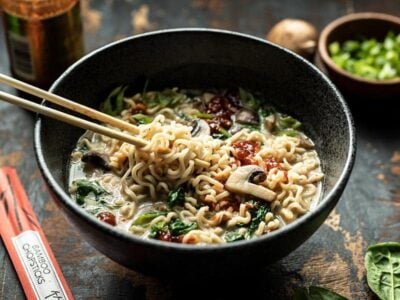 Viral 15-Minute Vegan Creamy Mushroom Ramen - Budget Bytes
