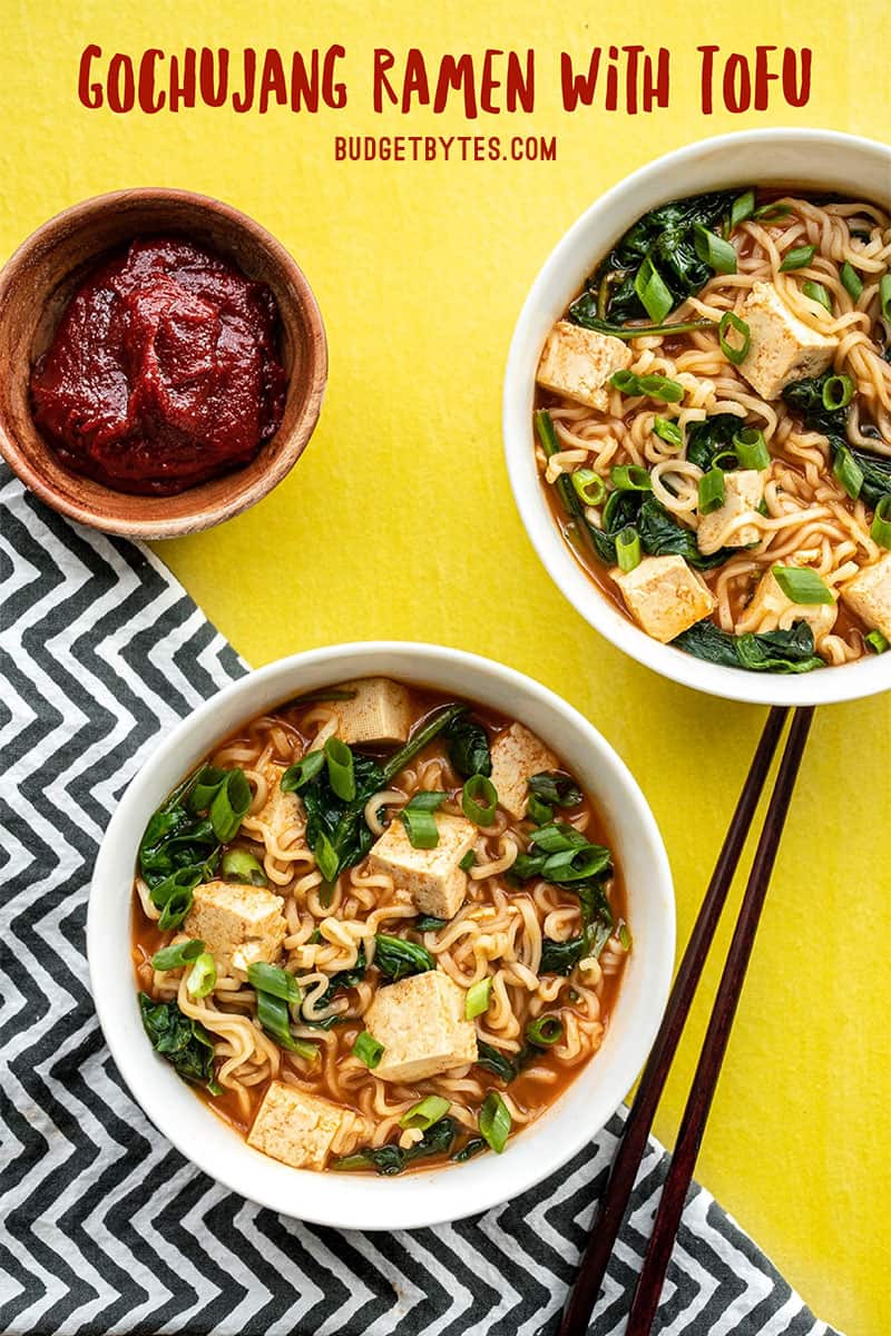 Quick Gochujang Ramen with Tofu - Budget Bytes