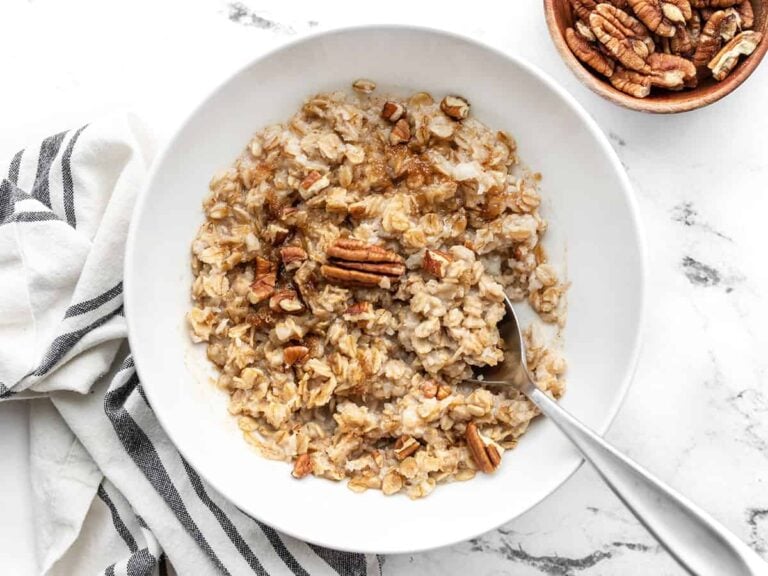 Cinnamon Pecan Cauli Oats - Budget Bytes