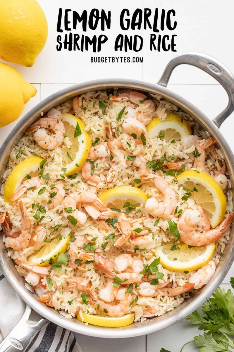 One Pot Lemon Garlic Shrimp And Rice Budget Bytes One Pot Lemon Garlic Shrimp And Rice Budget Bytes