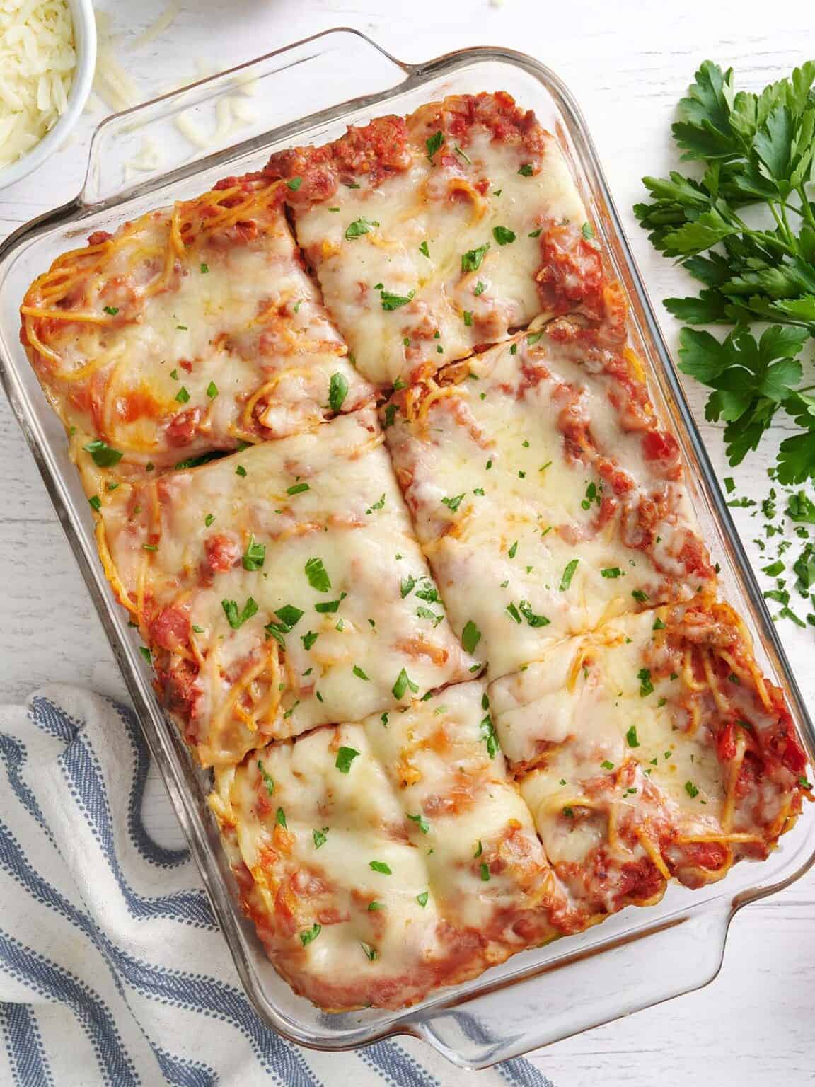 Easy Baked Spaghetti - Budget Bytes