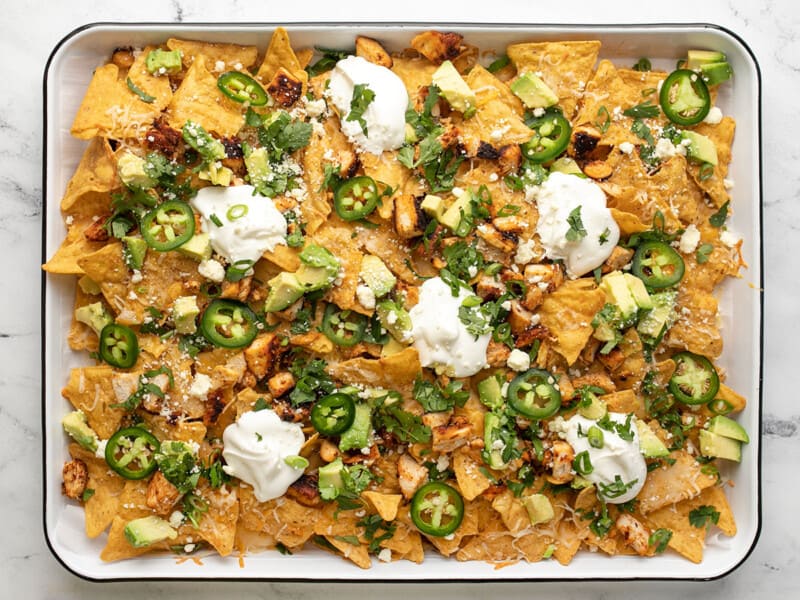Cheesy Chicken Nachos (Game Day Must-Have!) - Budget Bytes
