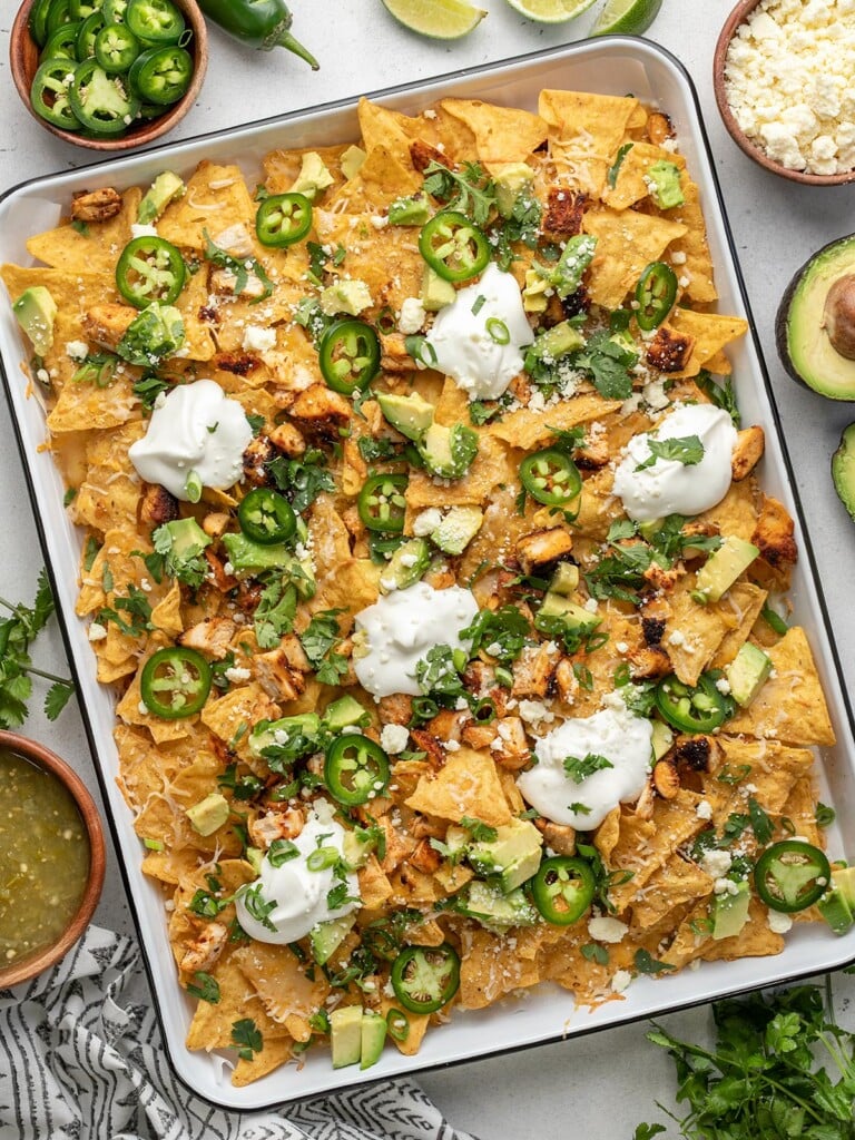 Cheesy Chicken Nachos (Game Day Must-Have!) - Budget Bytes