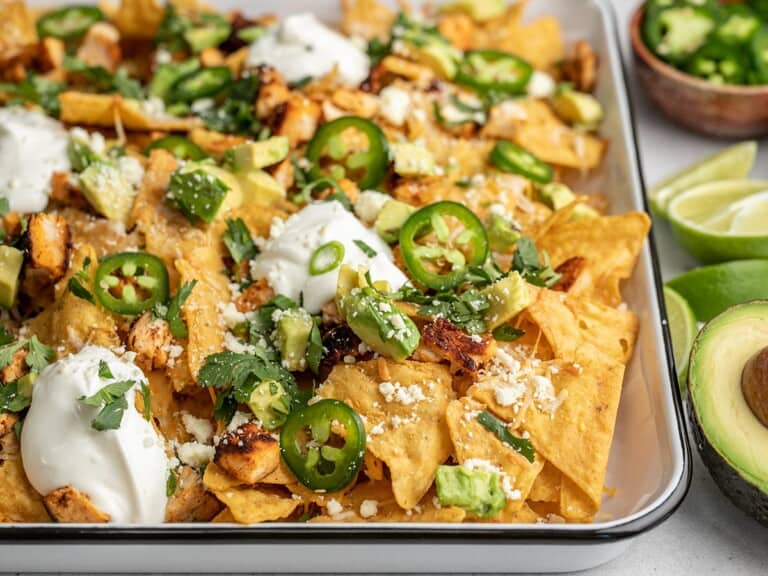 Cheesy Chicken Nachos (Game Day Must-Have!) - Budget Bytes