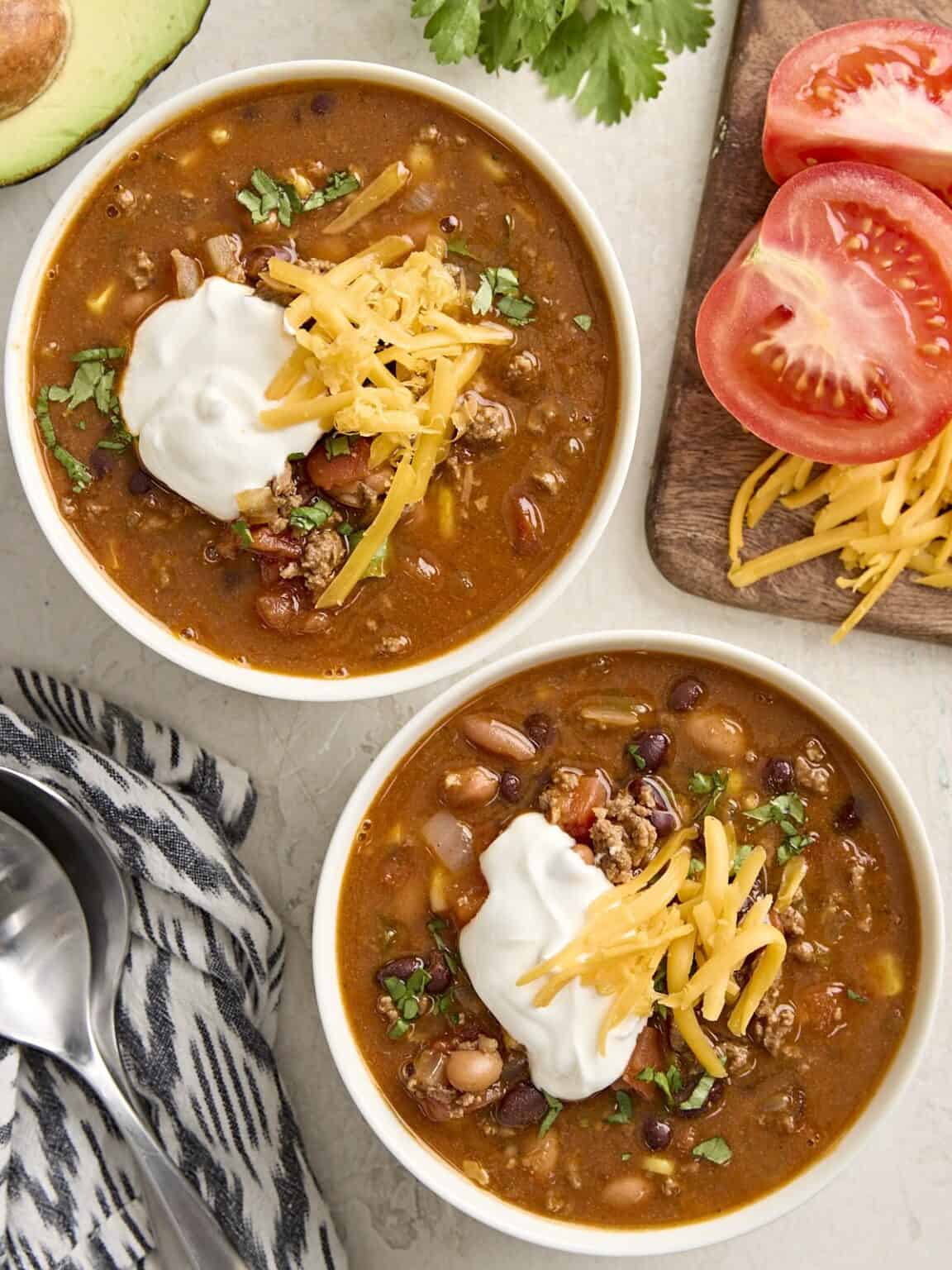 Easy Taco Soup (Full Of Flavor) - Budget Bytes