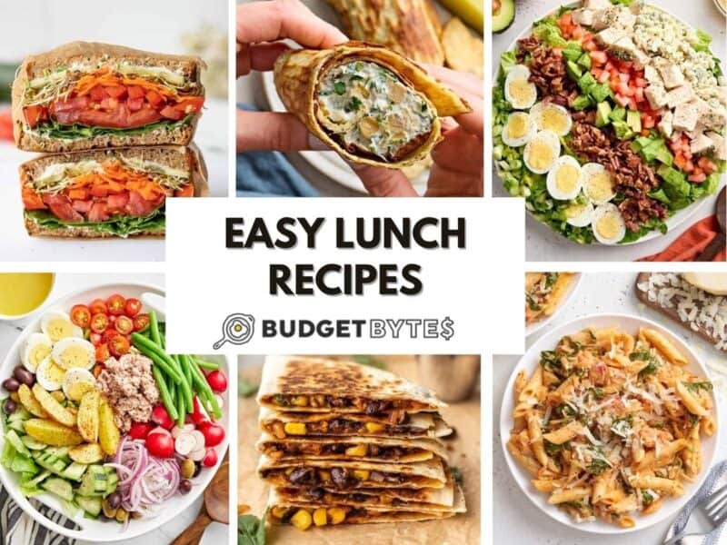 Easy Lunch recipe Ideas - Budget Bytes