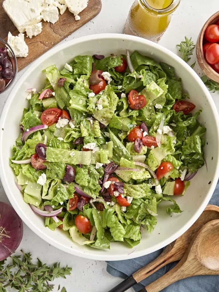 Greek Salad Recipe with Homemade Dressing - Budget Bytes