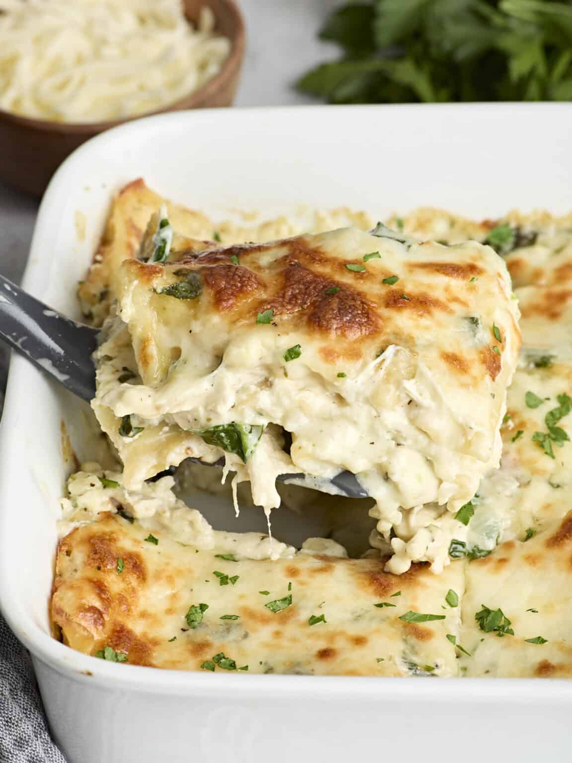 White Chicken Lasagna - Budget Bytes