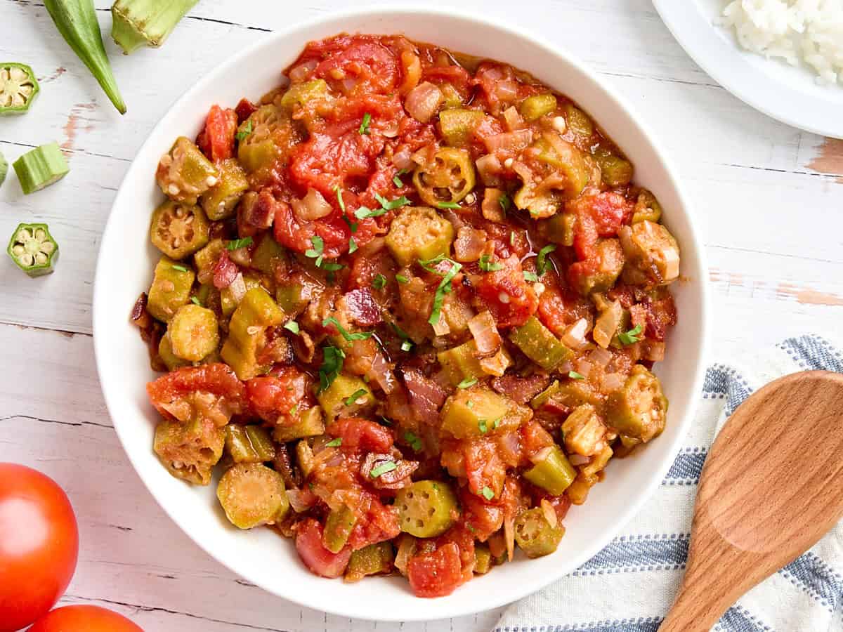 Stewed Tomatoes and Okra - Budget Bytes
