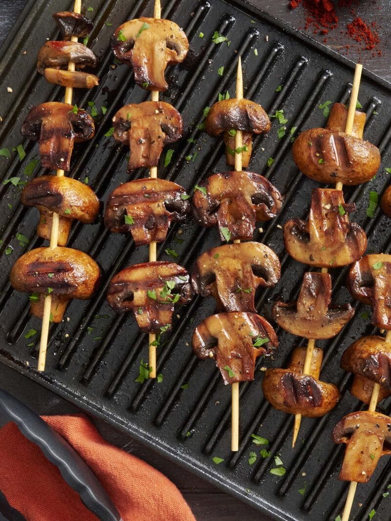 Smoky Grilled Mushroom Kebabs - Budget Bytes
