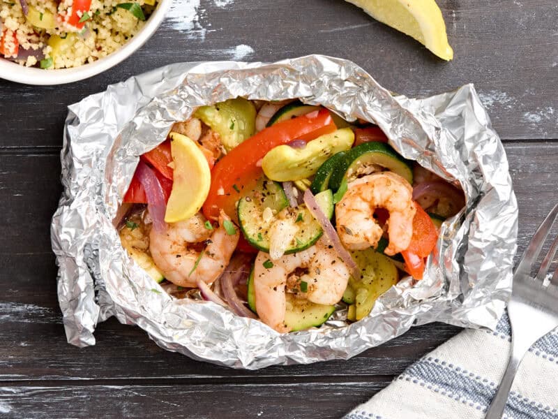 Grilled Shrimp and Veggie Foil Pack - Budget Bytes